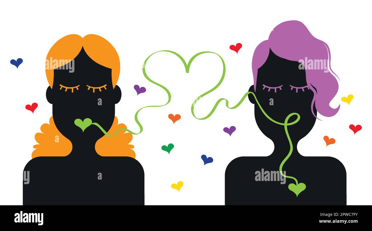 Couple show love Stock Vector Images - Alamy