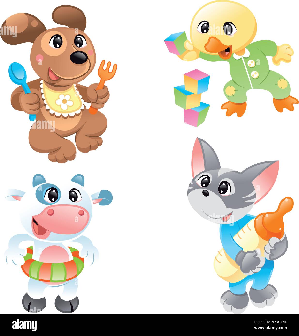 Little pets, cartoon and vector characters Stock Vector Image & Art - Alamy