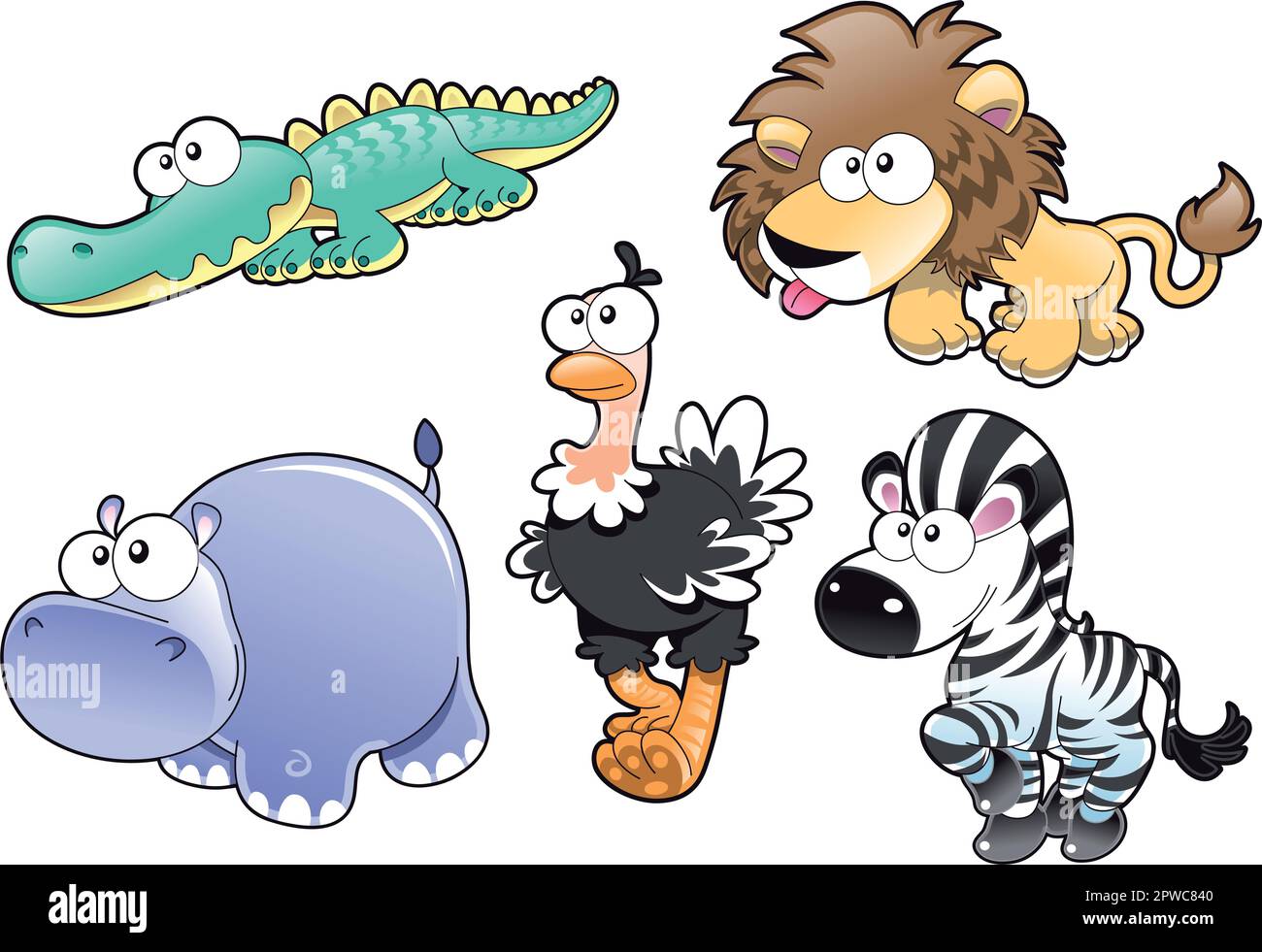 Animal Family, vector and cartoon characters Stock Vector Image & Art ...