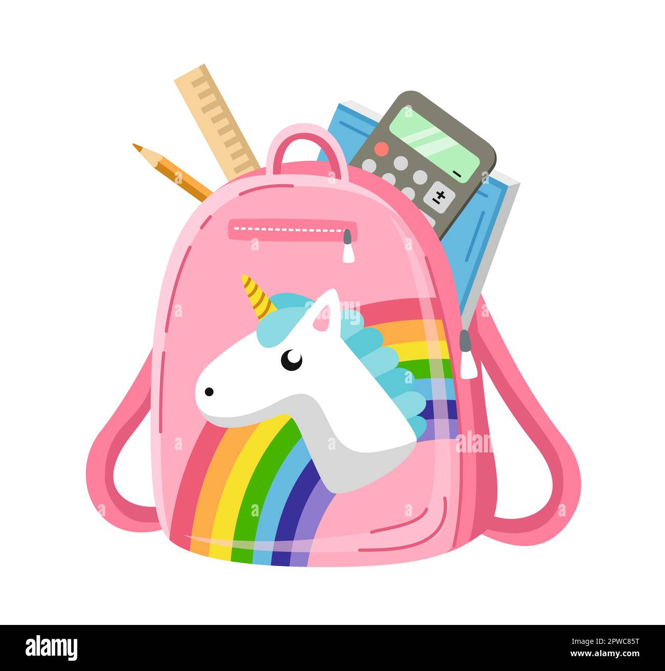 Cute school backpack Stock Vector Image & Art - Alamy
