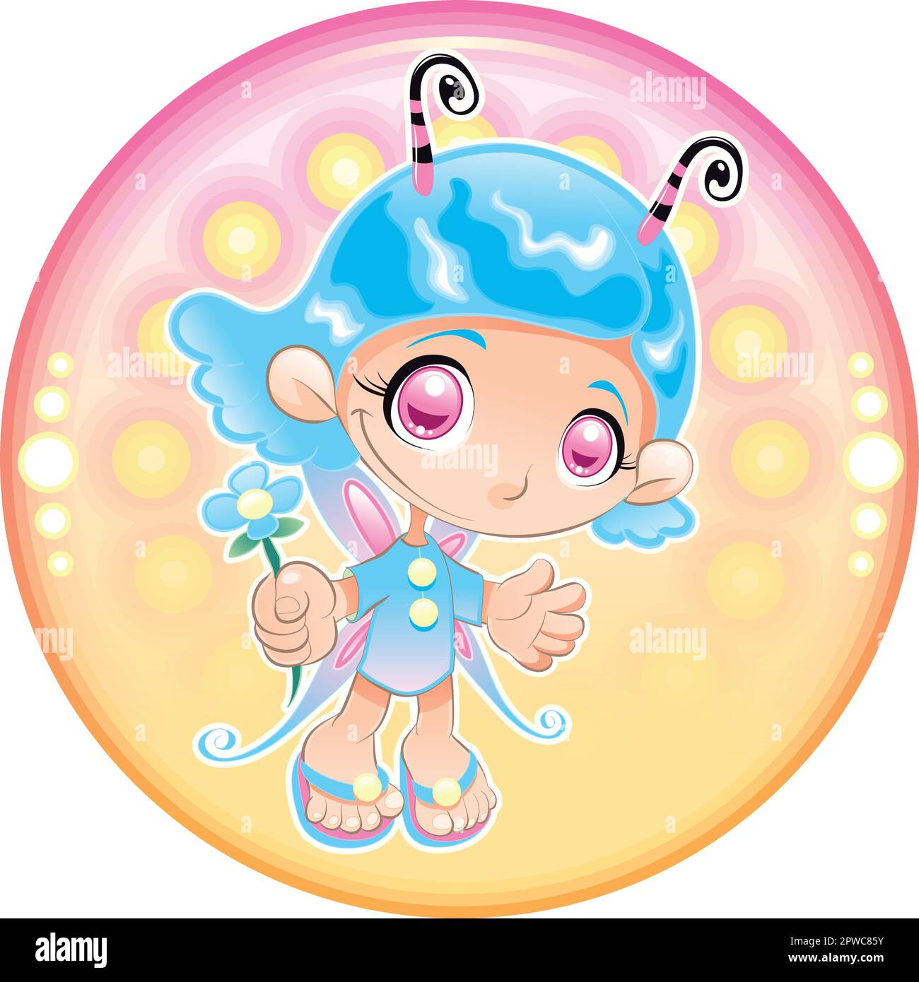 Baby Fairy. Funny cartoon and vector illustration Stock Vector Image ...