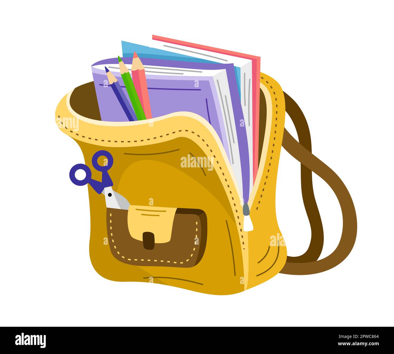 Cute school backpack Stock Vector Image & Art - Alamy