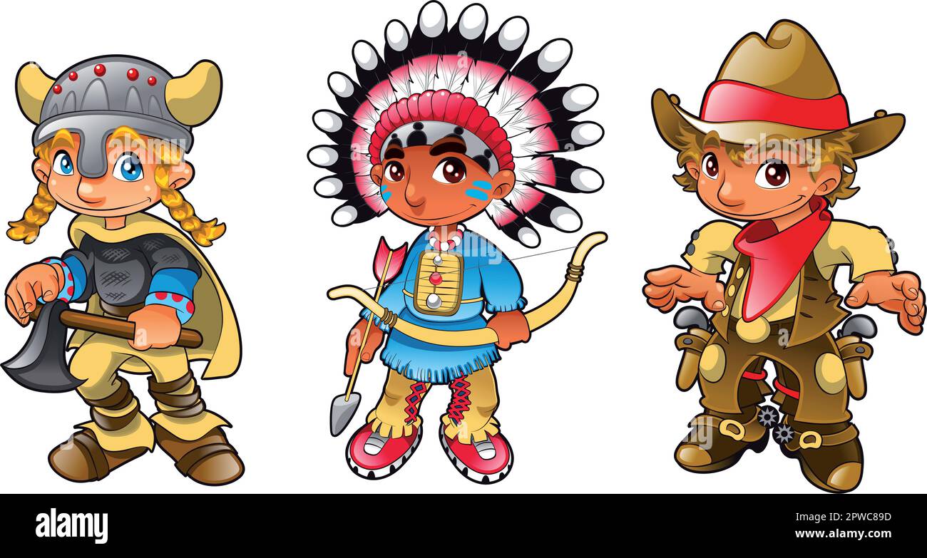 Historical characters, vector and cartoon illustration Stock Vector ...