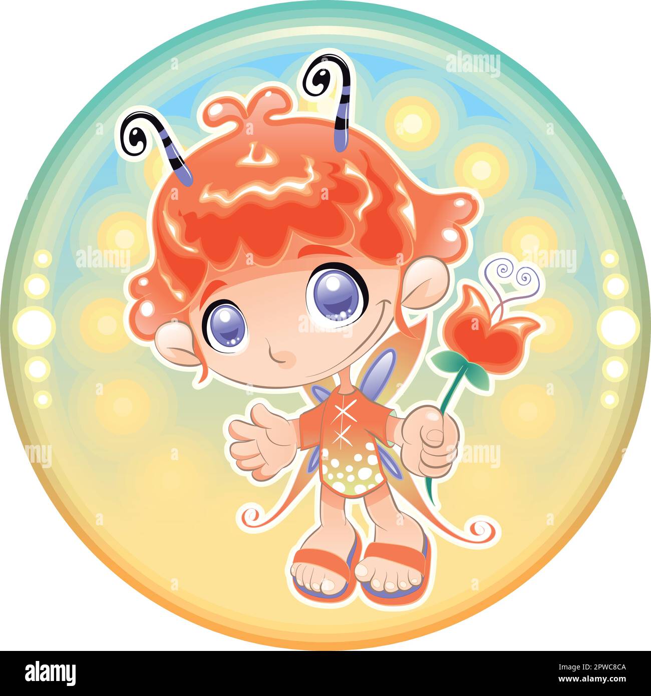 Baby Fairy. Funny cartoon and vector illustration Stock Vector Image ...