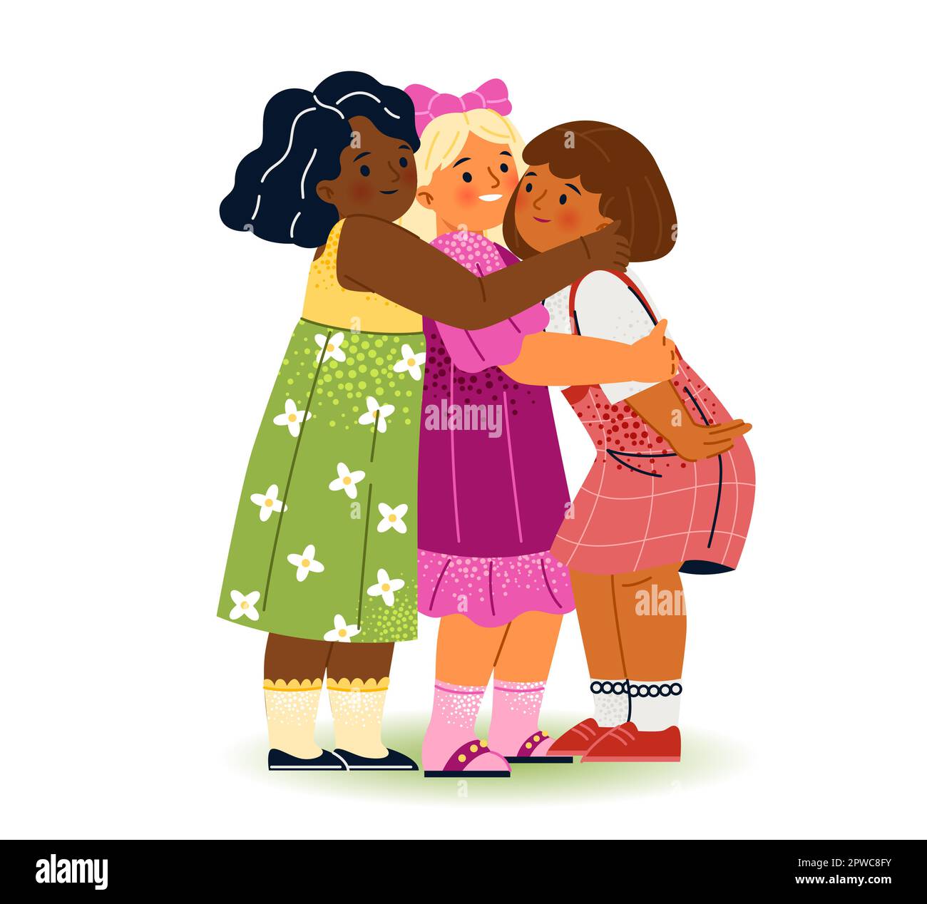 Sister hugs Stock Vector Images - Alamy