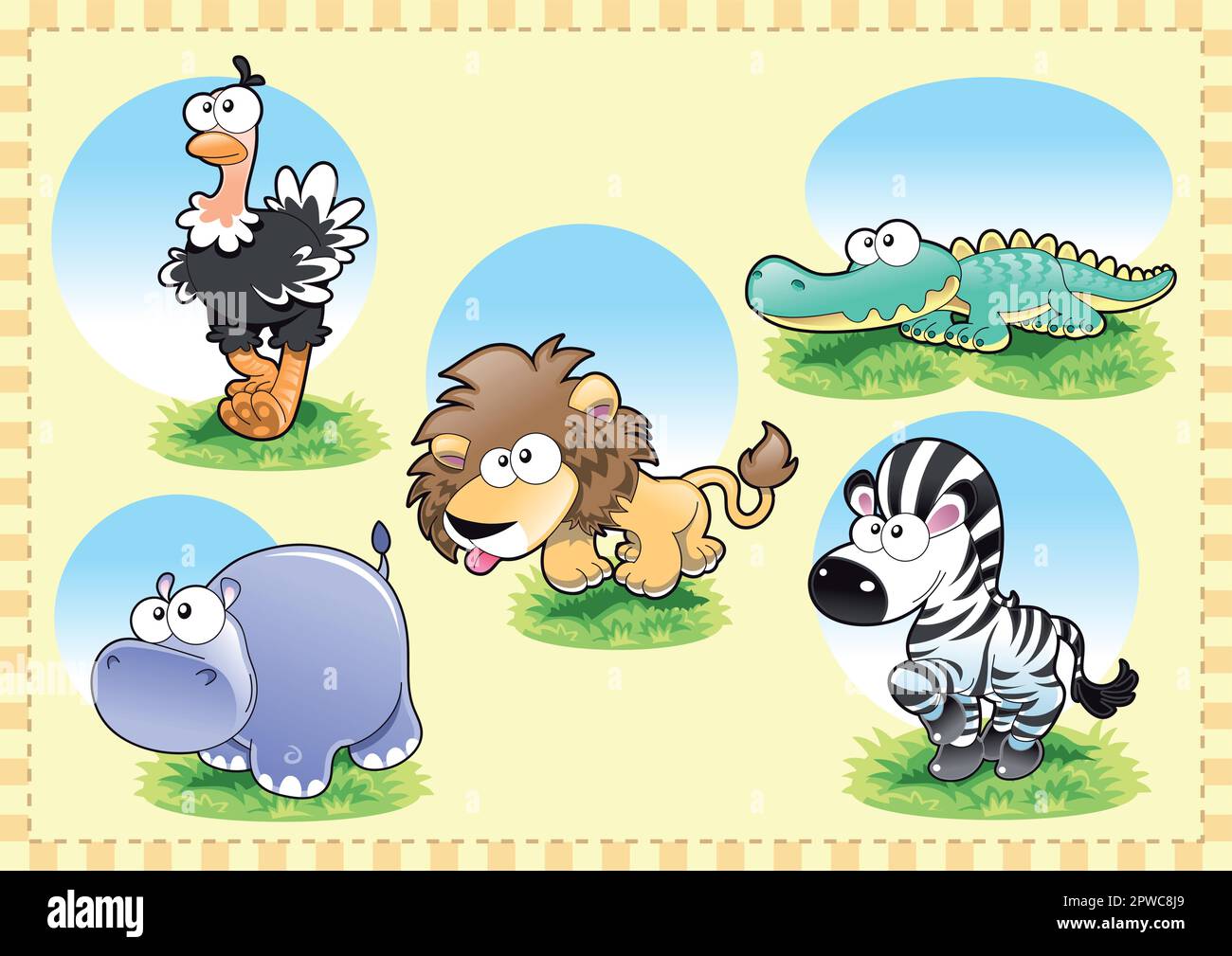 Animal Family, vector and cartoon illustration Stock Vector Image & Art ...