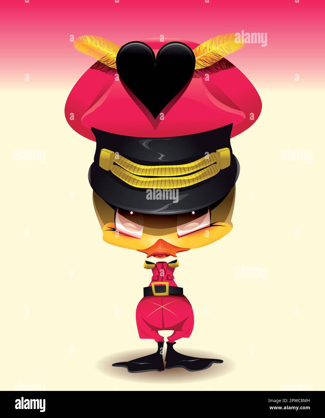 Horror Chick with background. Vector and cartoon character Stock Vector ...