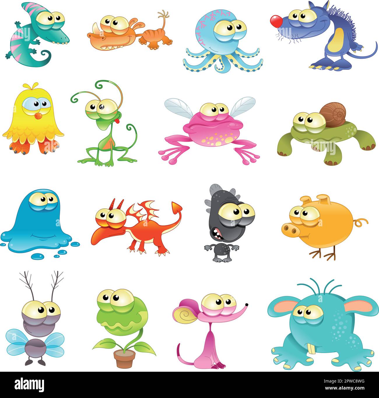 Cartoon octopus family hi-res stock photography and images - Alamy