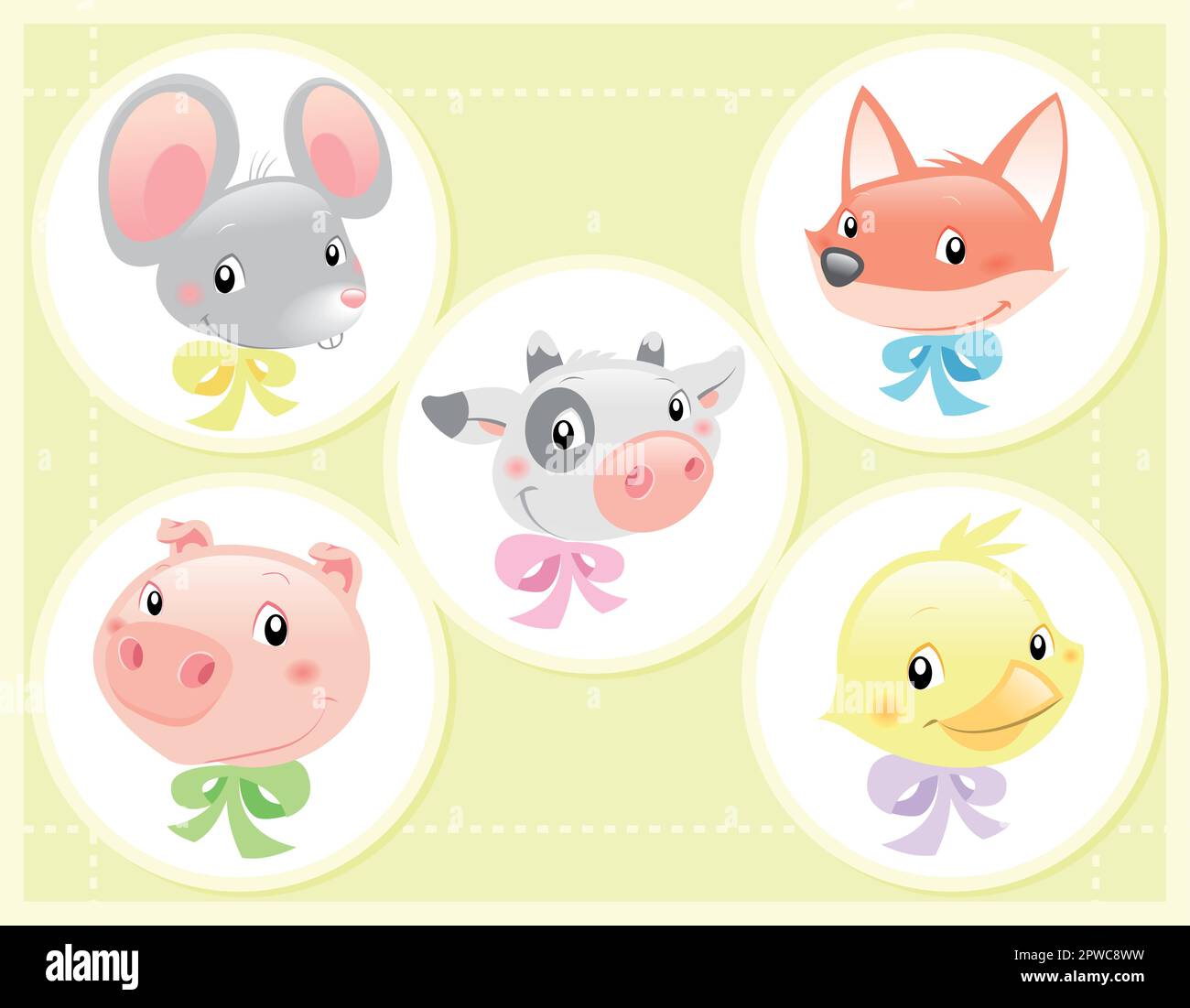 Vector and cartoon illustration - Set of Baby Characters Stock Vector ...