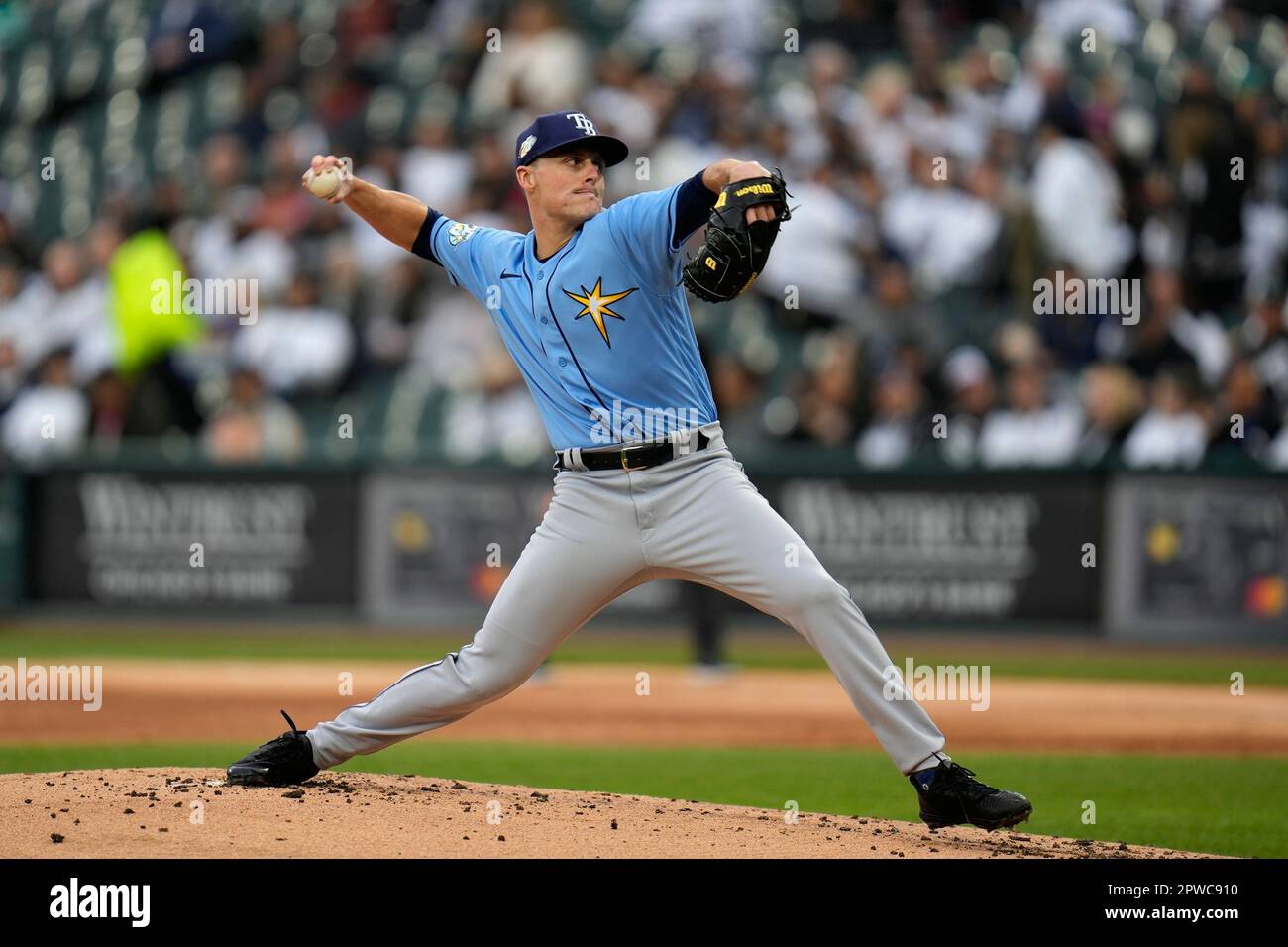 Tampa Bay Rays relief pitcher Calvin Faucher throws during the first ...