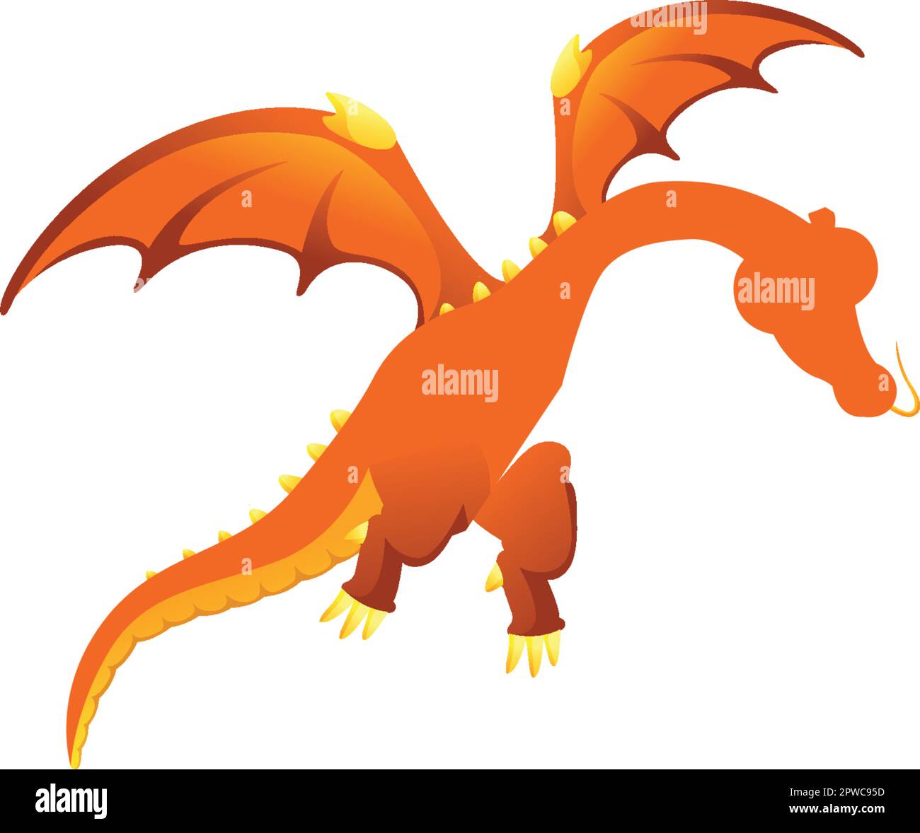 Set of colored dragons. Funny cartoon and vector characters Stock ...