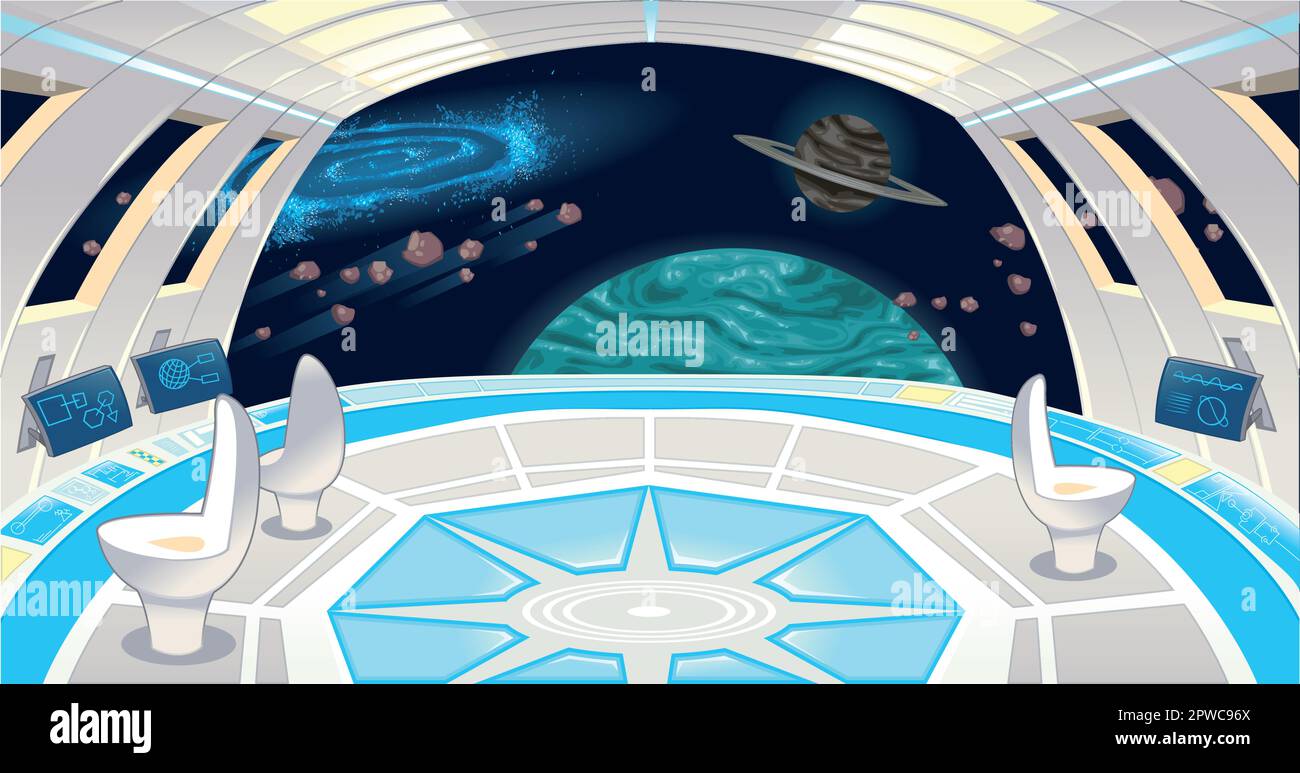 Cartoon illustration funny alien spaceship hi-res stock photography and ...