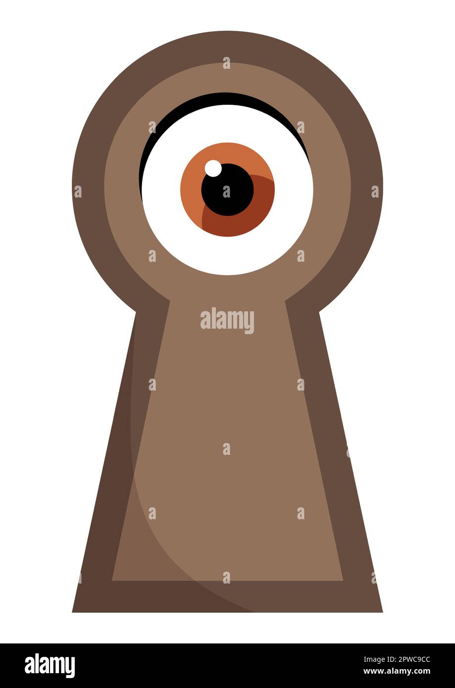 Person looking through a keyhole Stock Vector Image & Art - Alamy