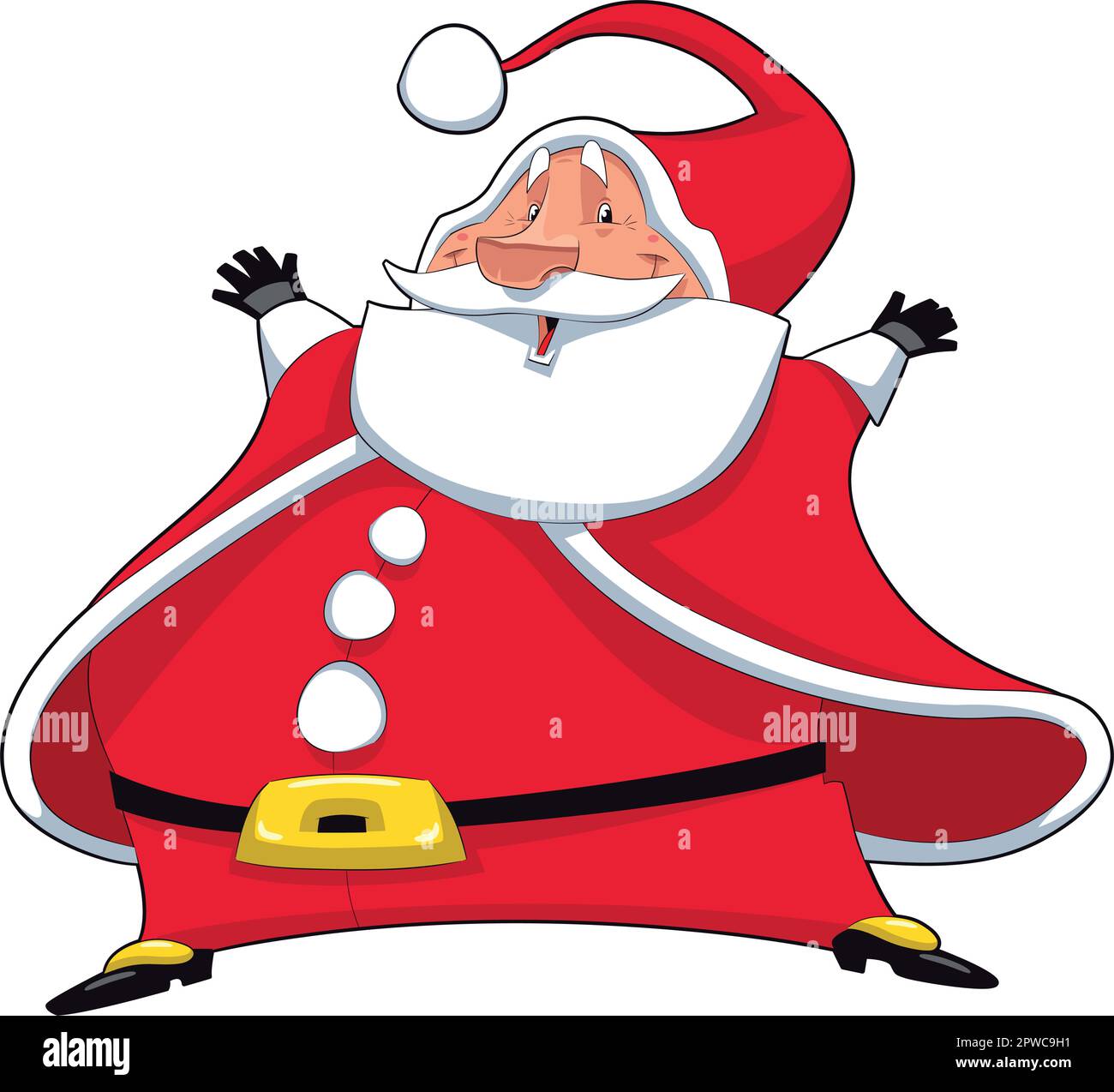 Santa Claus. Funny cartoon and vector isolated character Stock Vector ...