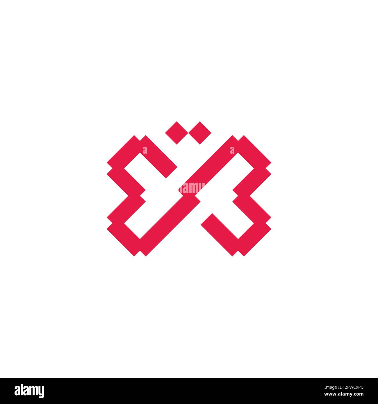 butterfly pixels abstract symbol logo vector Stock Vector Image & Art ...