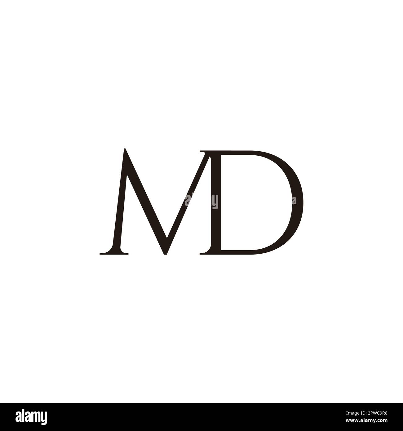 letter md simple serif logo vector Stock Vector Image & Art - Alamy