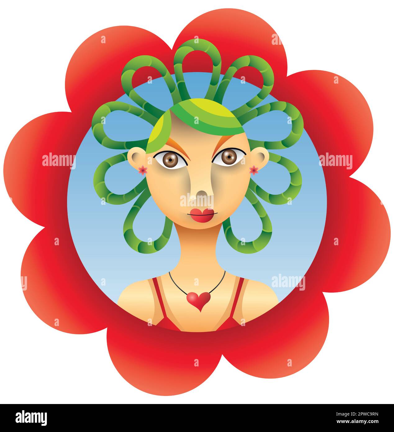 Exotic face Stock Vector Images - Alamy