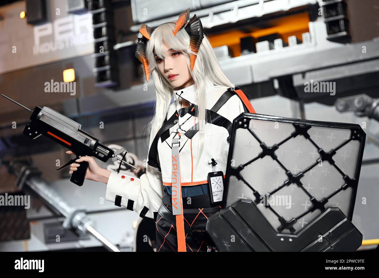 SHANGHAI, CHINA - APRIL 29, 2023 - Coser Saria at the mobile game ...