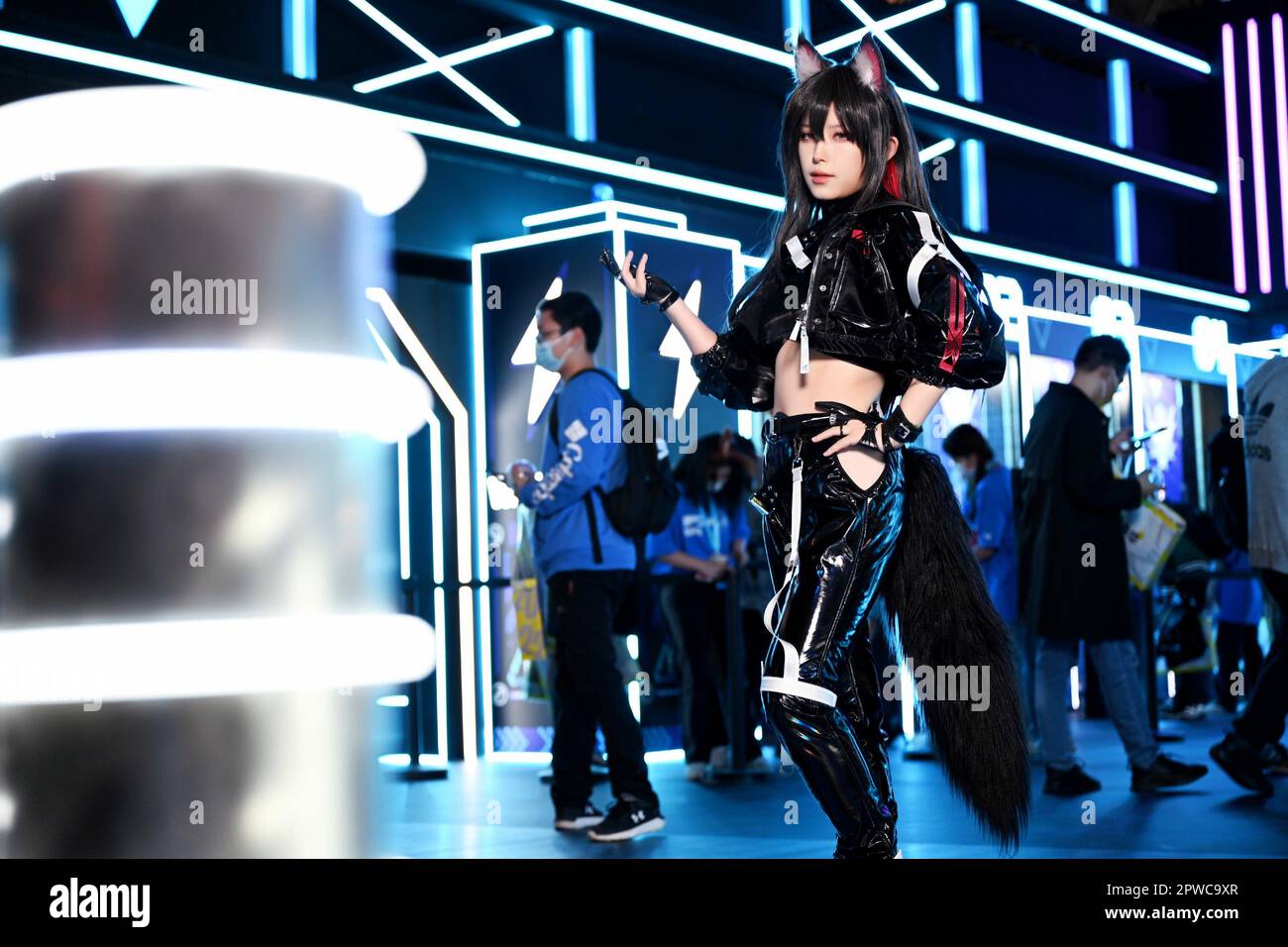 SHANGHAI, CHINA - APRIL 29, 2023 - Coser Texas at the mobile game ...