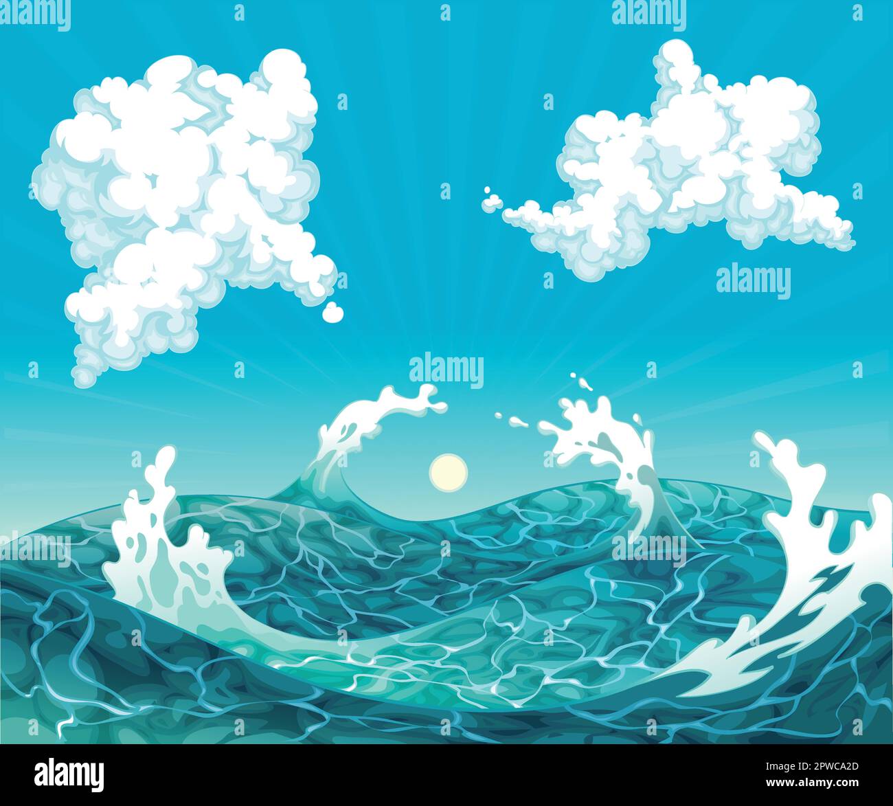 Waves Vector Illustration Isolated Objects Stock Vector Image And Art Alamy