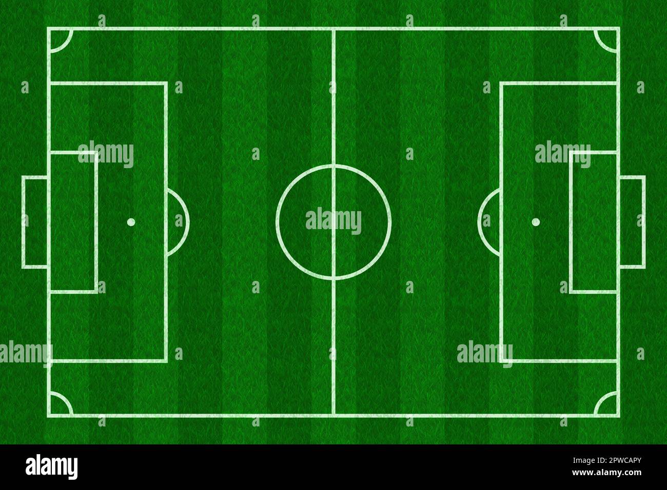 Soccer field. Football stadium. Green grass with line isolated on white ...