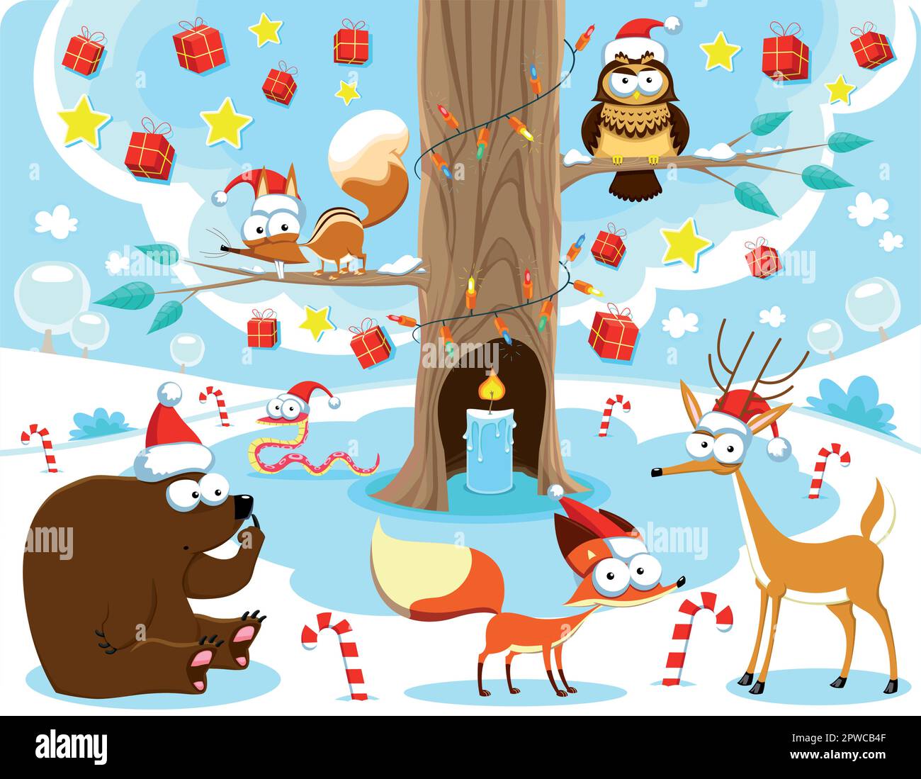 Humorous christmas illustration Stock Vector Images - Alamy