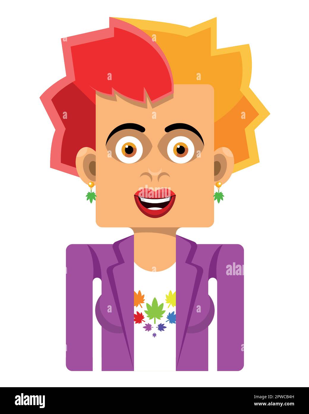 Portrait cute trendy woman Stock Vector Images - Alamy