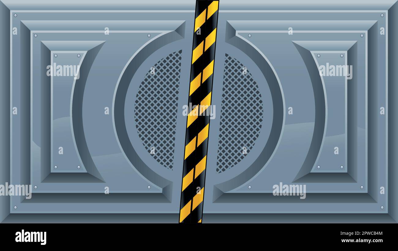 Sliding Doors. Vector illustration, separated element: left and right ...