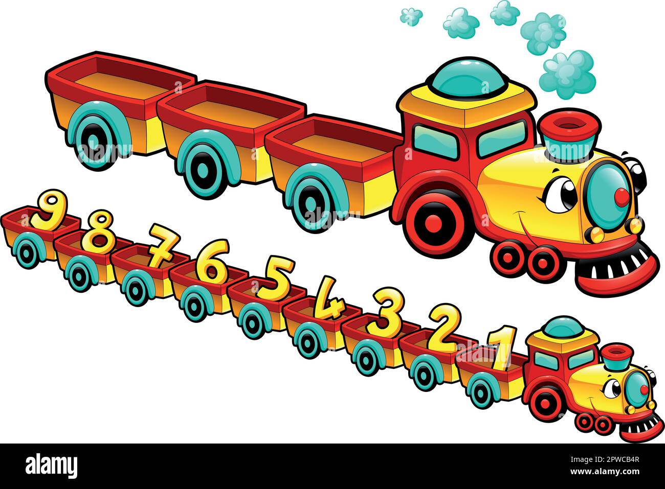 Train cartoon character hi-res stock photography and images - Alamy