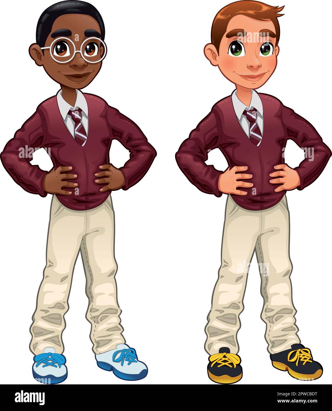 Students. Cartoon and vector isolated characters Stock Vector Image ...