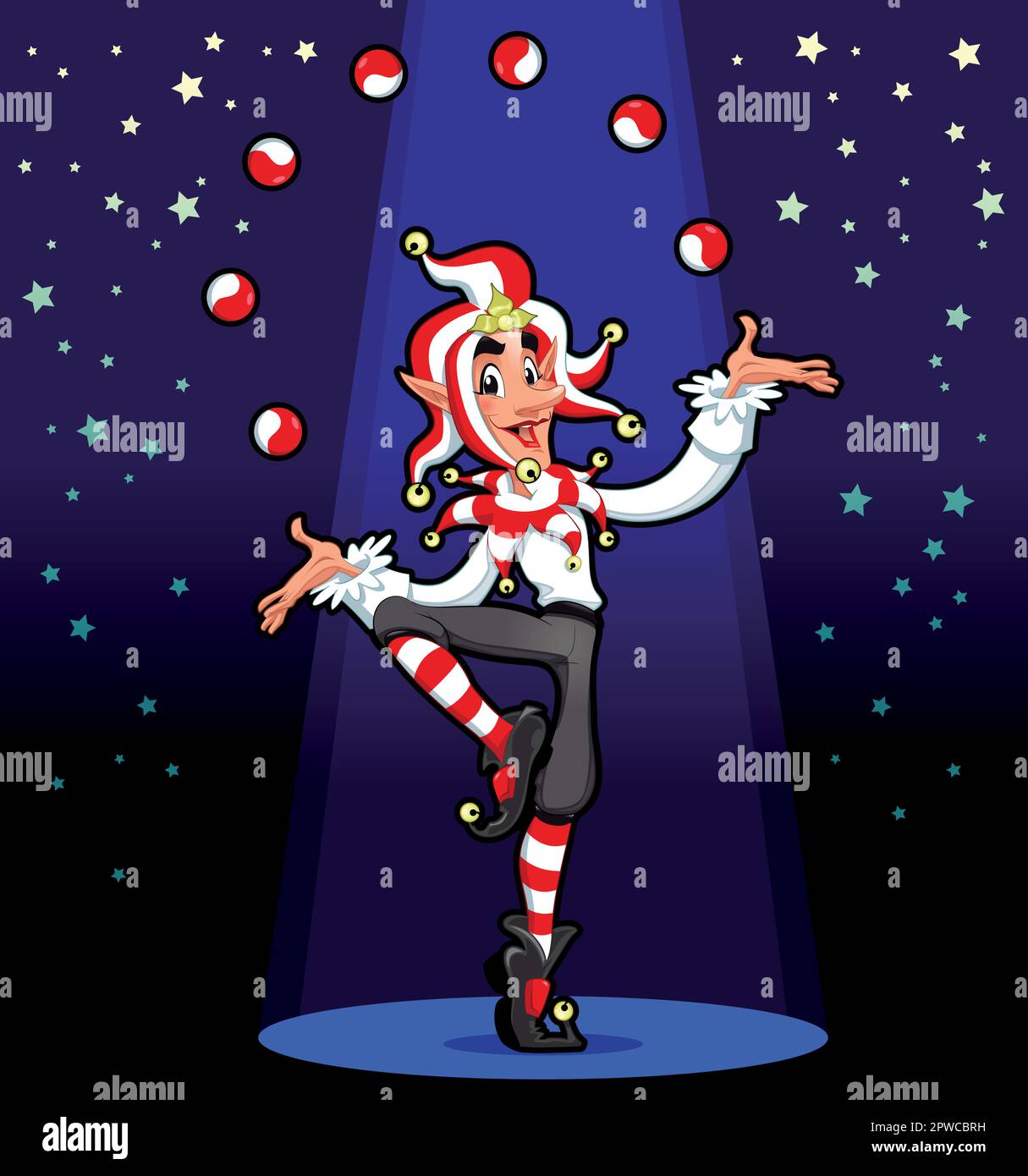 Funny Joker. Cartoon and vector illustration Stock Vector Image & Art ...