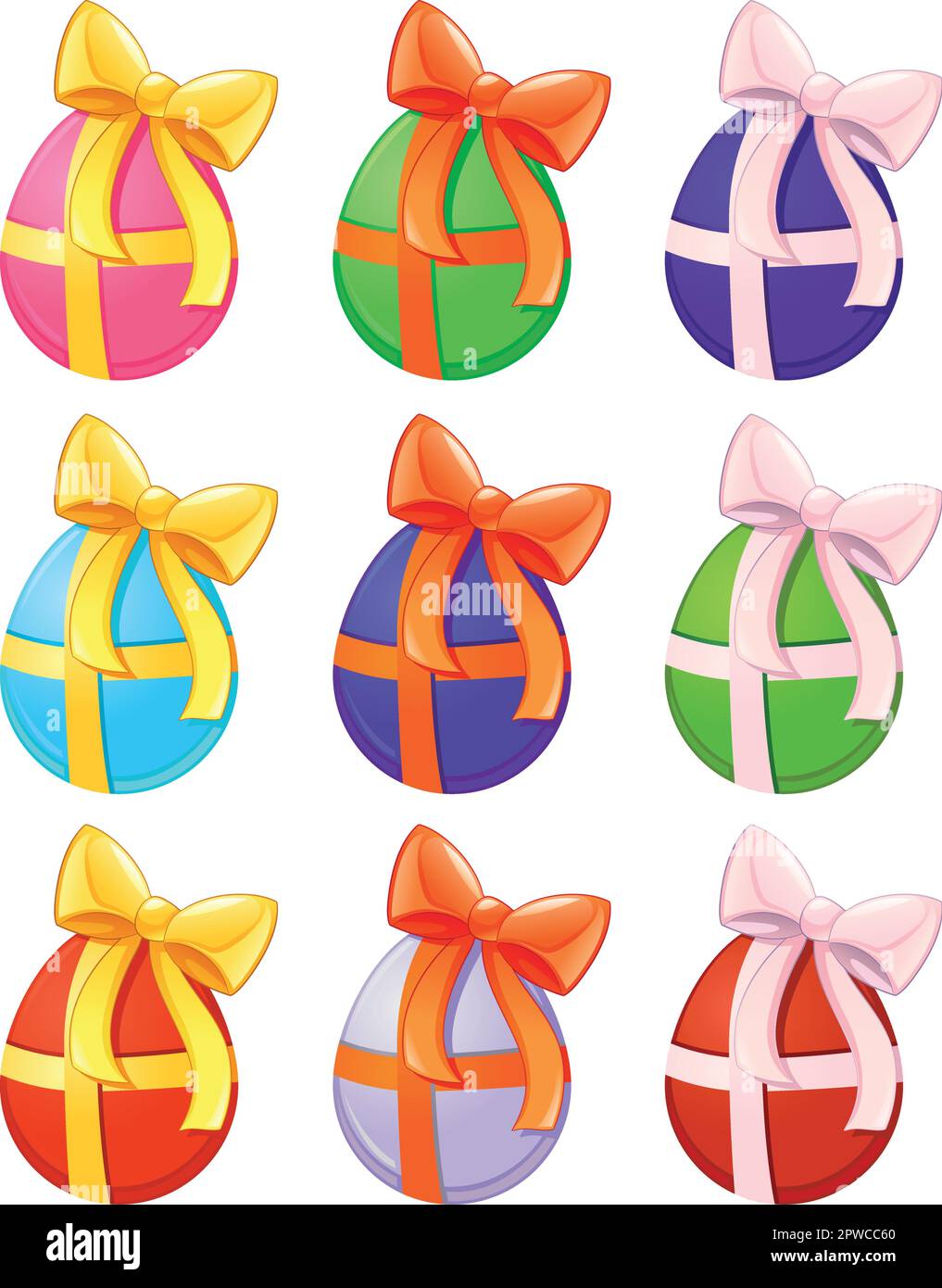 Different chocolate easter eggs Stock Vector Images - Alamy