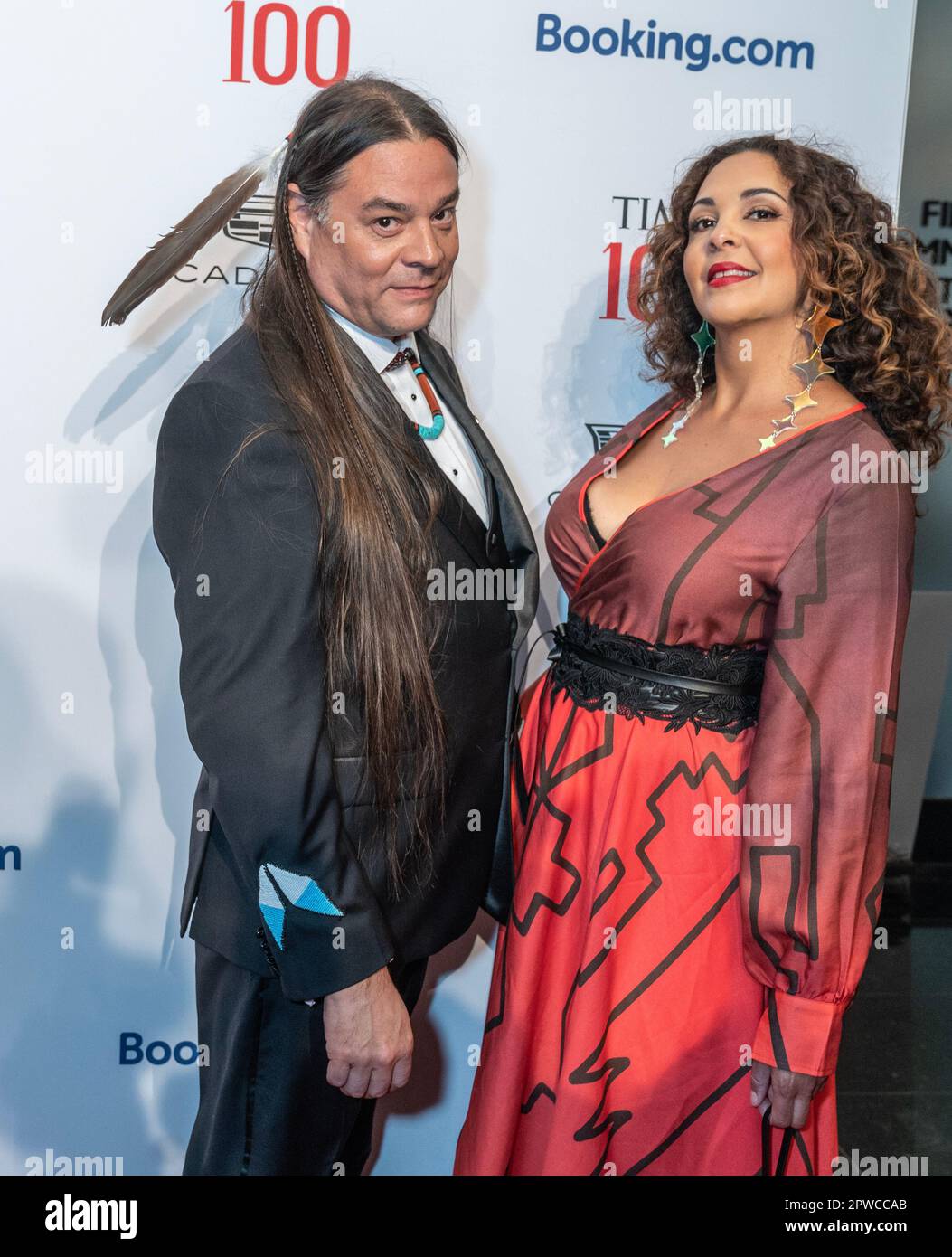 Sean Sherman (L) attends 2023 TIME100 Gala at Jazz at Lincoln Center in New York on April 26 ...