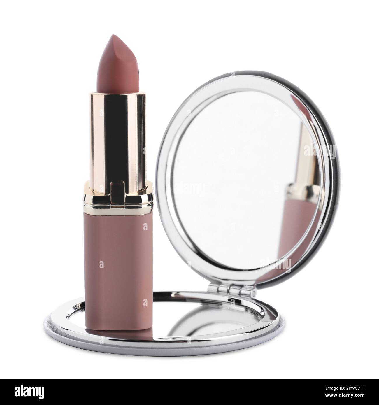 Beautiful woman lipstick mirror Cut Out Stock Images & Pictures - Alamy