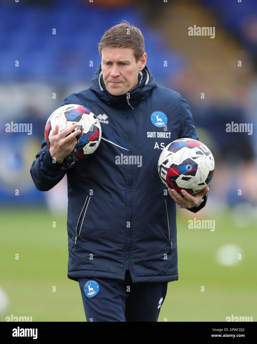 Hartlepool United 1st team coach Tony Sweeney during the Sky Bet League ...