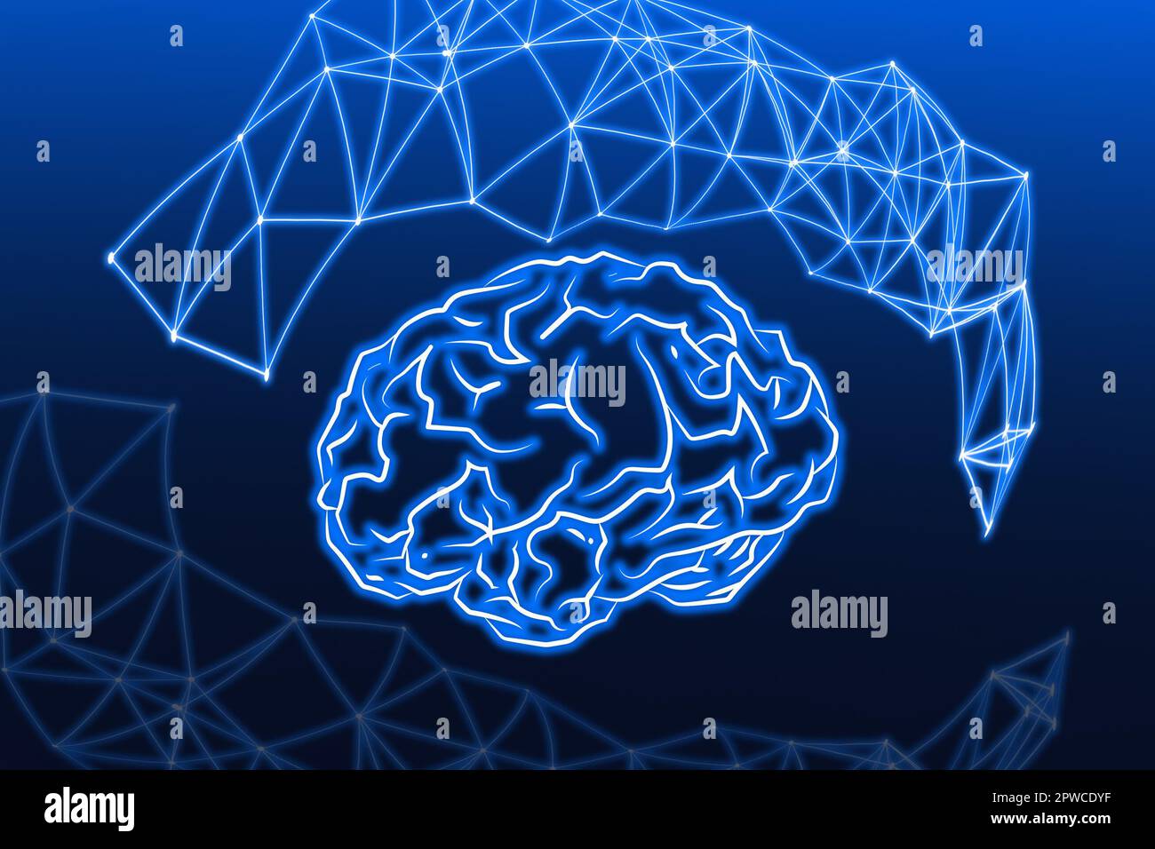 Blue human brain processing hi-res stock photography and images - Alamy