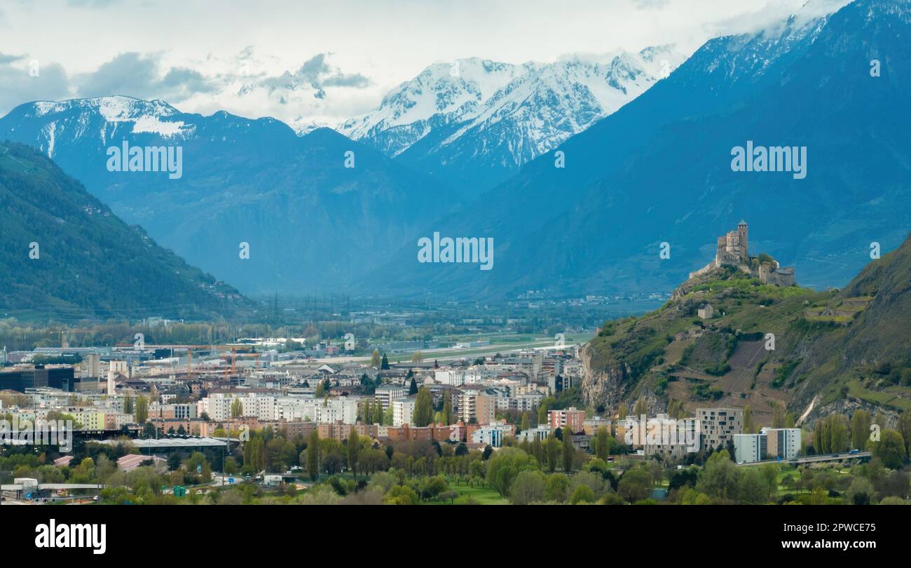 Sion old view valais switzerland hi-res stock photography and images ...