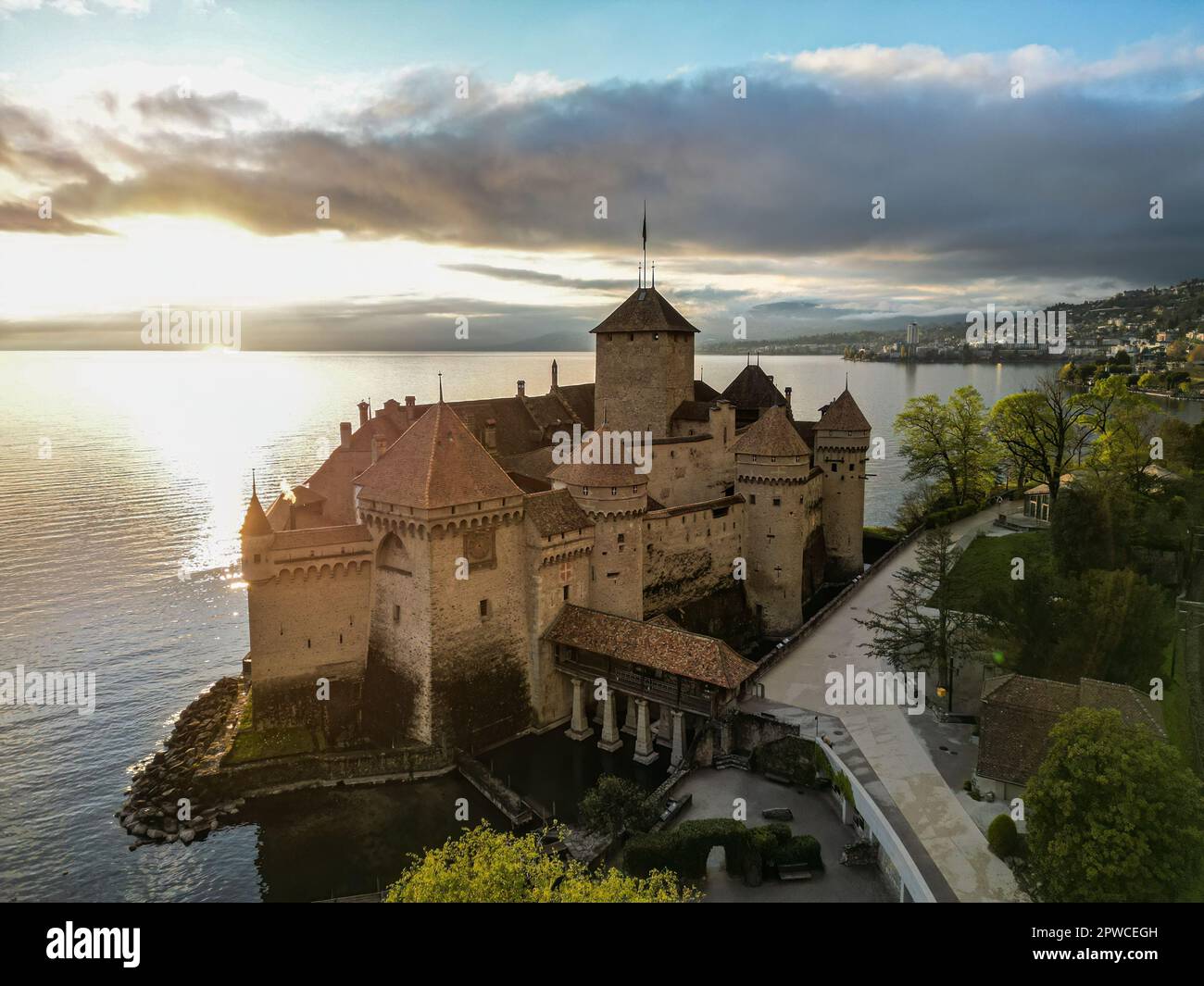 Chillon Castle in Montreux, Switzerland Stock Photo - Alamy