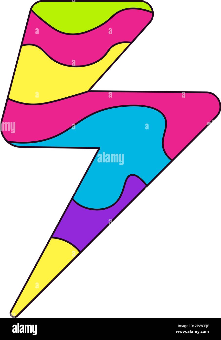 Doodle shape, thunderbolt storm flash of lightning Stock Vector Image ...