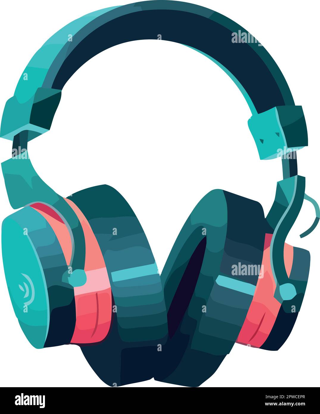 Modern headphones symbolize music fashionably Stock Vector Image & Art ...