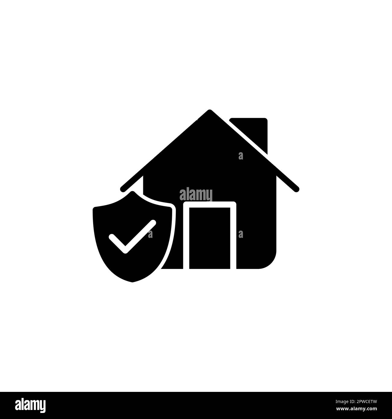 Home insurance icon vector. home shield protect logo Stock Vector Image ...