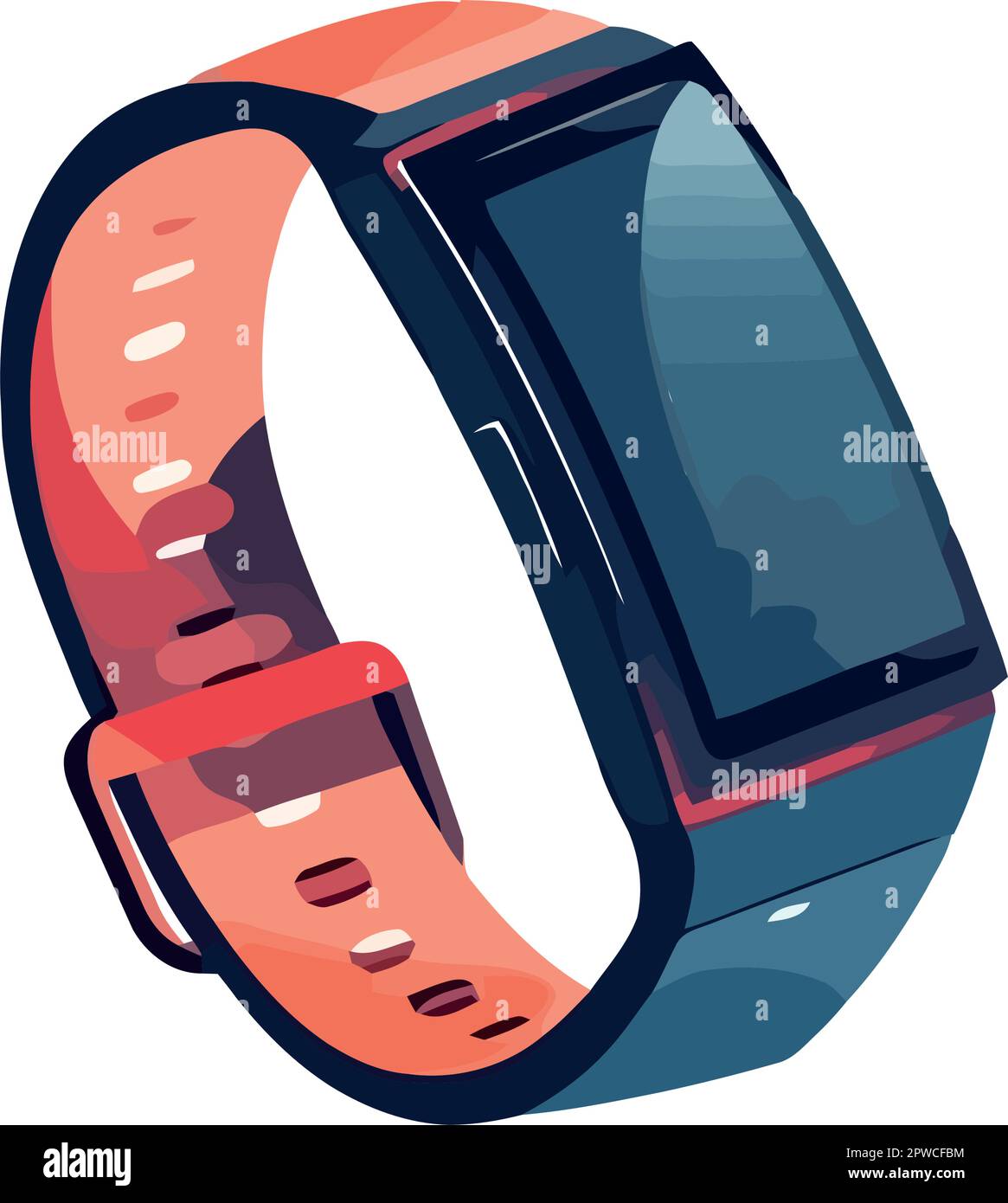 Smartwatch isolated pink Stock Vector Images - Alamy