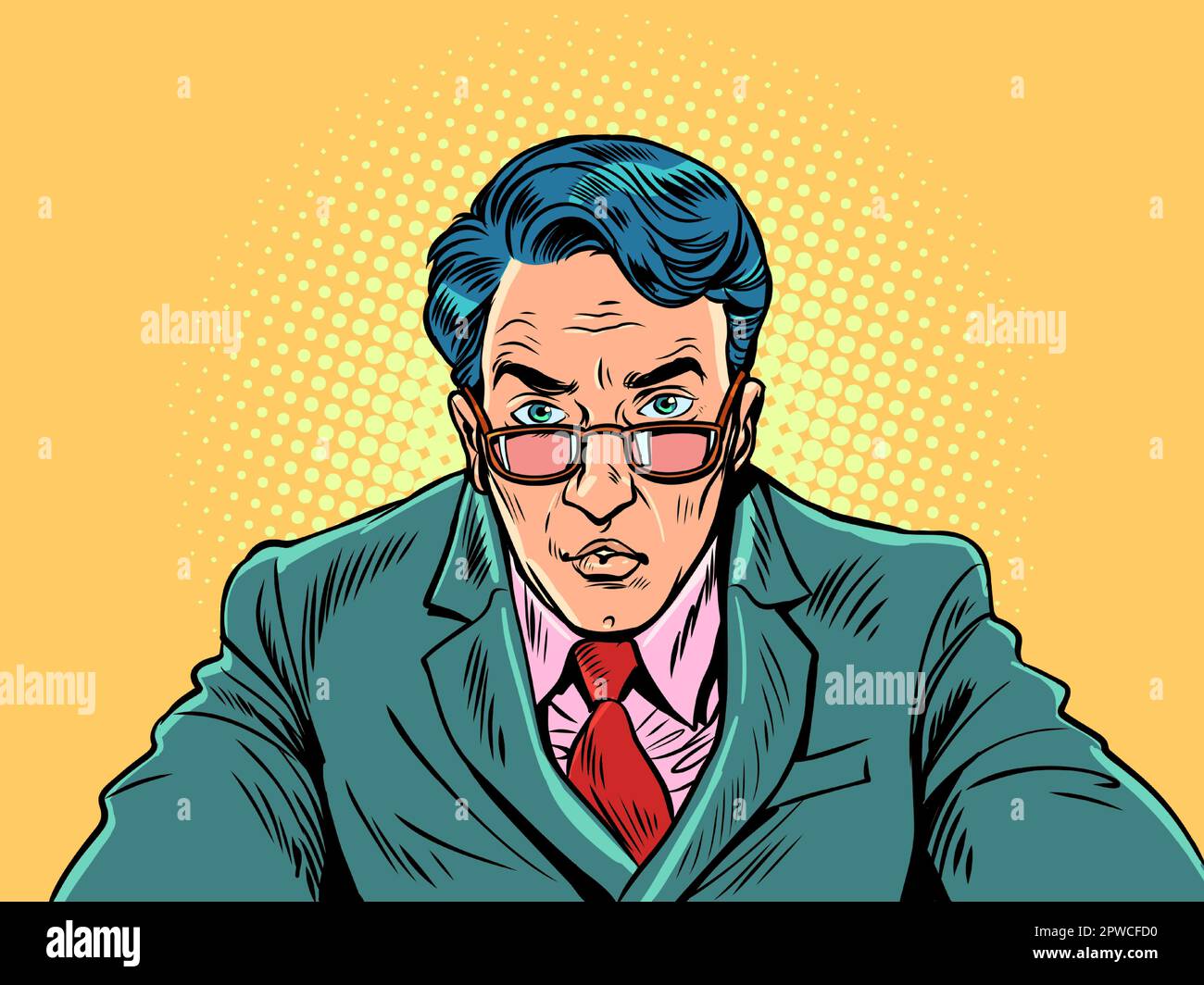 Serious office portrait business Stock Vector Images - Alamy