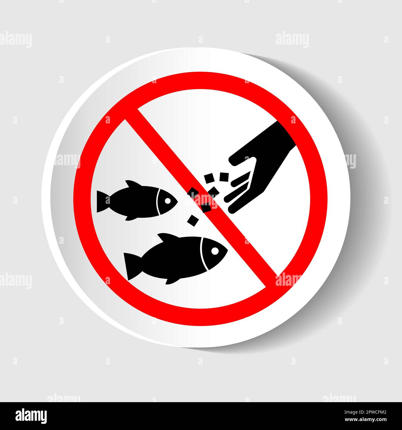 Do not feed the fish sign Stock Vector Image & Art - Alamy