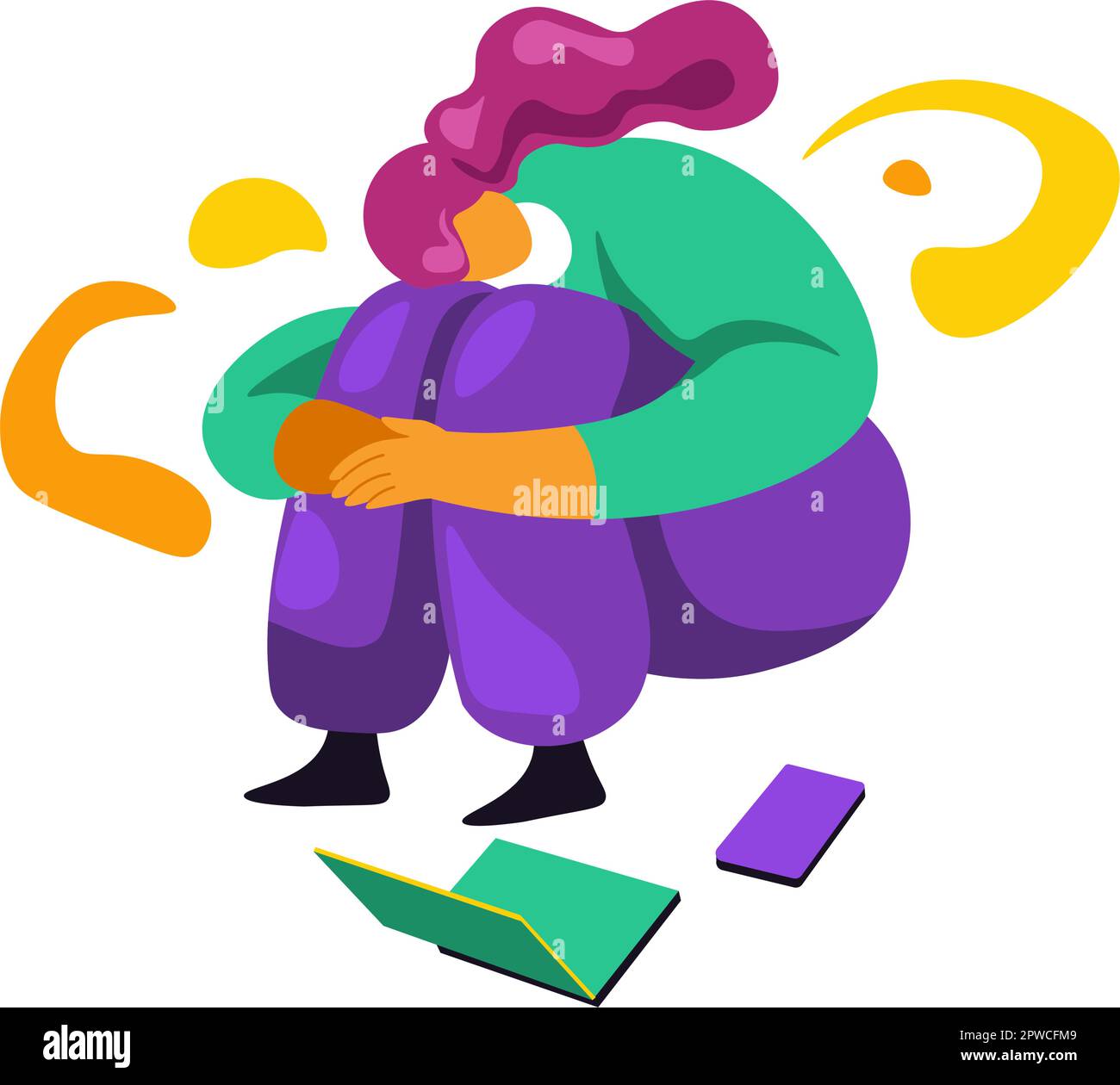 Business communication young lady Stock Vector Images - Alamy