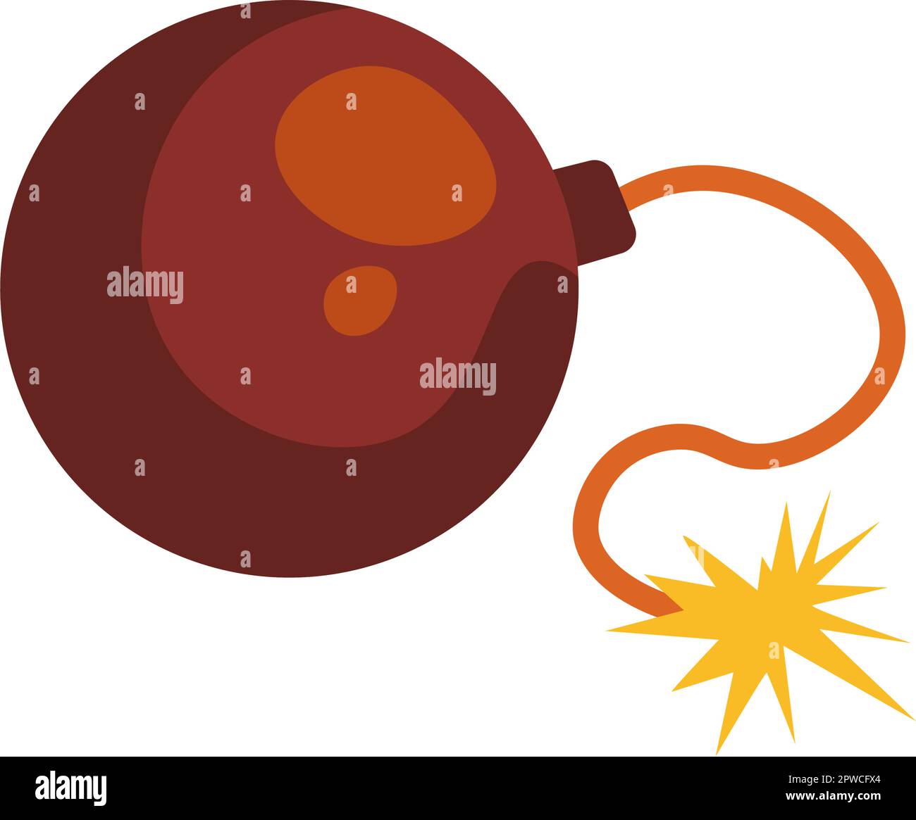 Bomb with wick and ignition, weapon explosion Stock Vector Image & Art ...