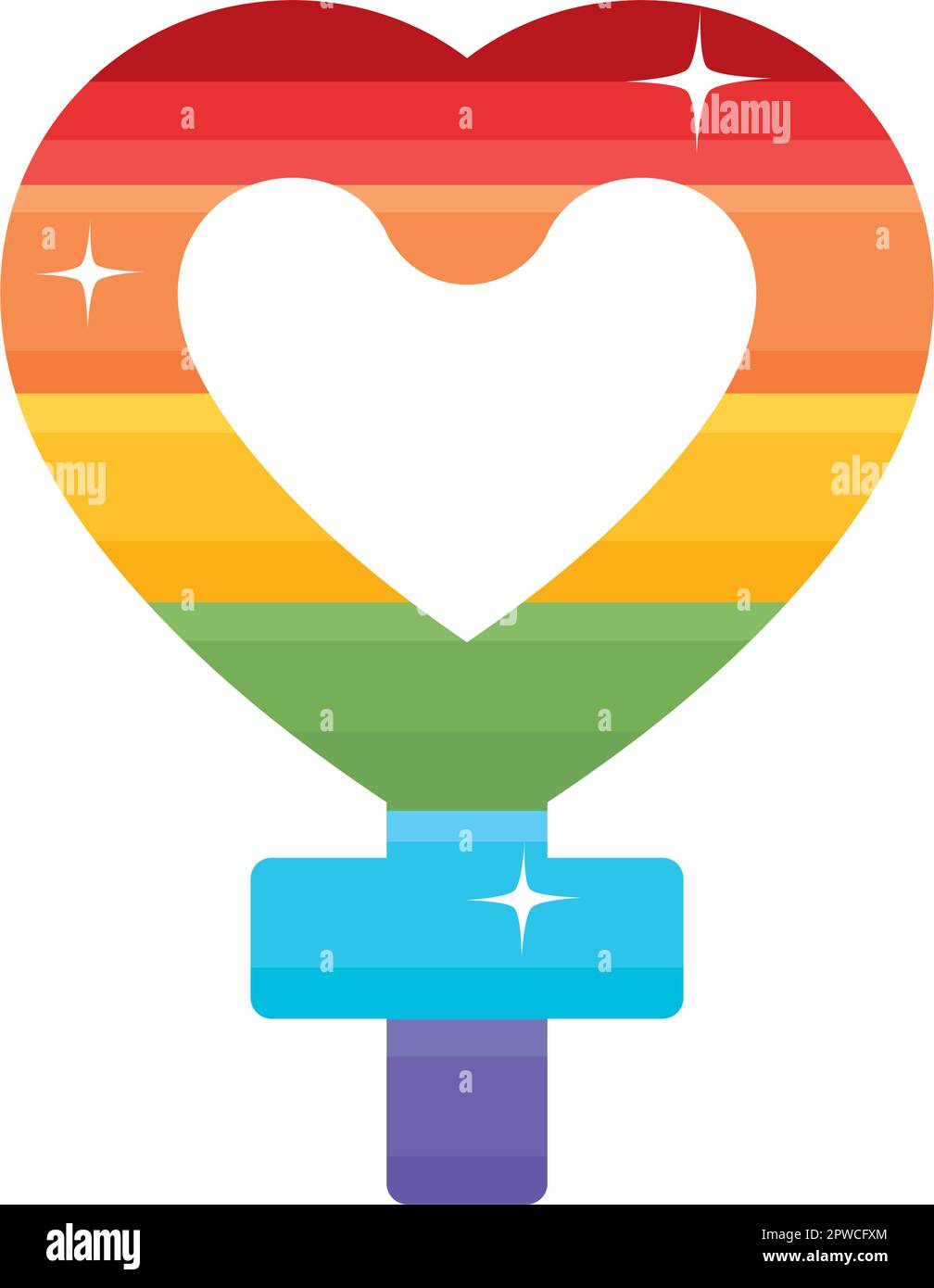 Heart icon multi colored Cut Out Stock Images & Pictures - Alamy