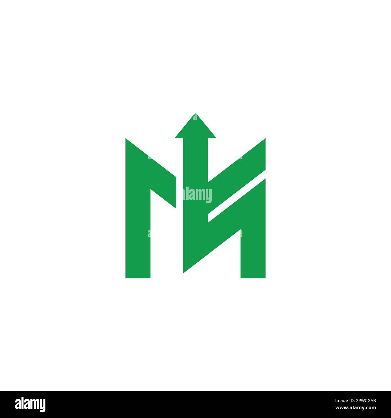 letter m chart arrow up simple logo vector Stock Vector Image & Art - Alamy