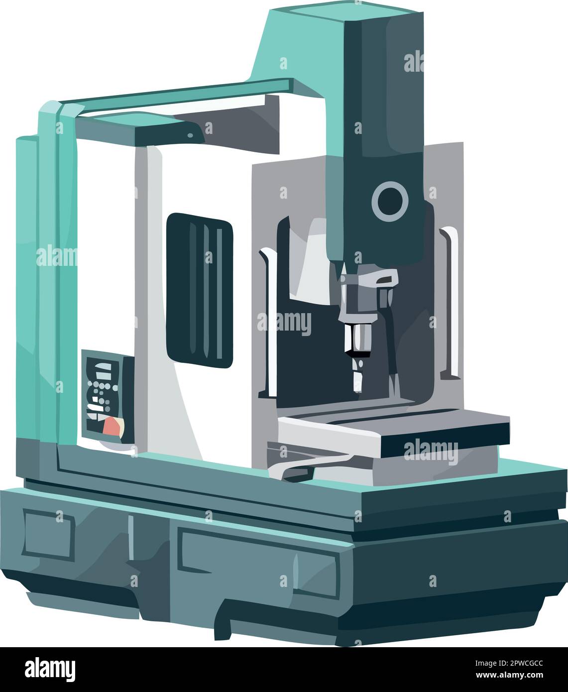Modern microscope magnifies single object for scientific research Stock ...