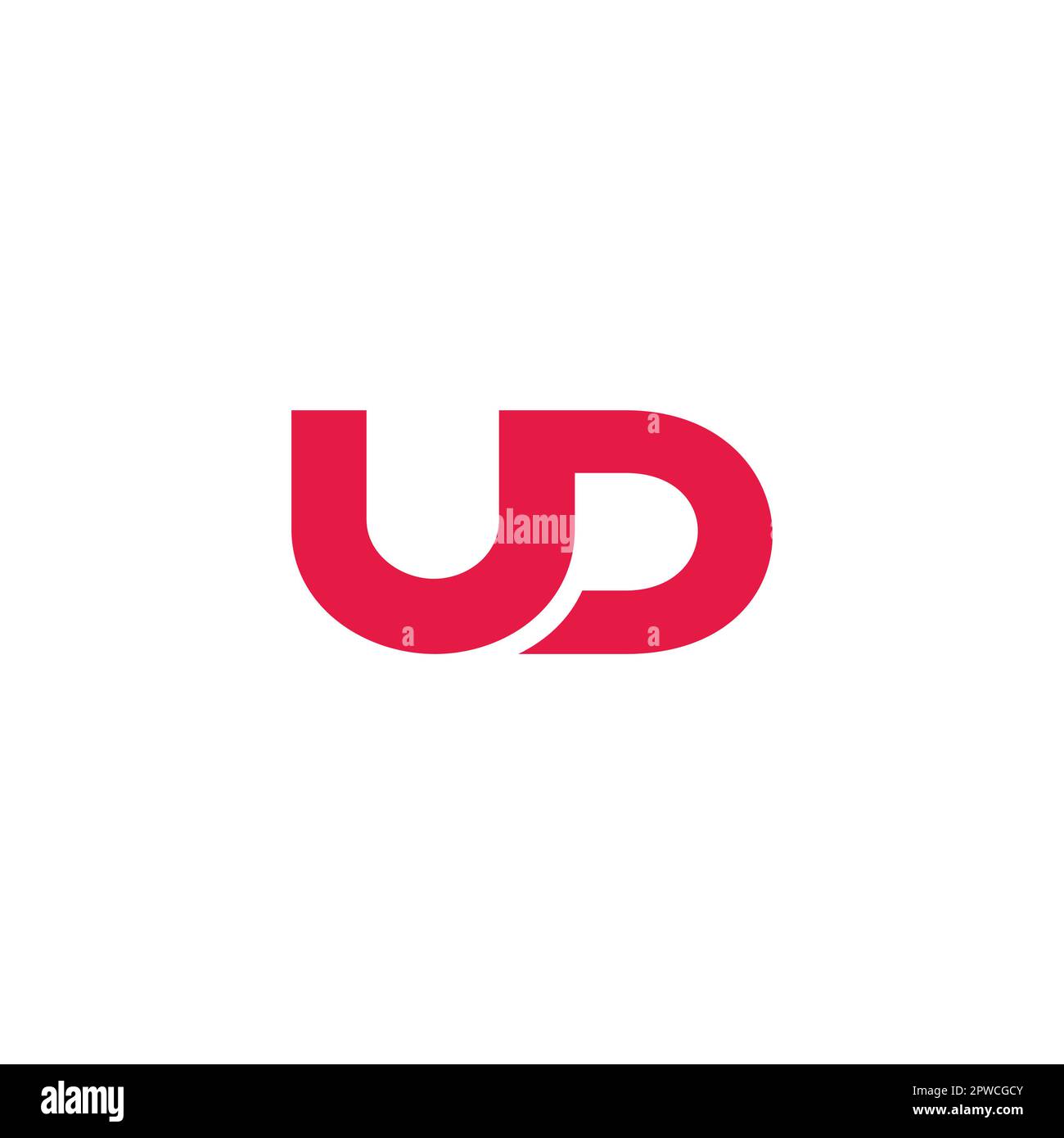 letter ud simple loop curves geometric logo vector Stock Vector Image ...